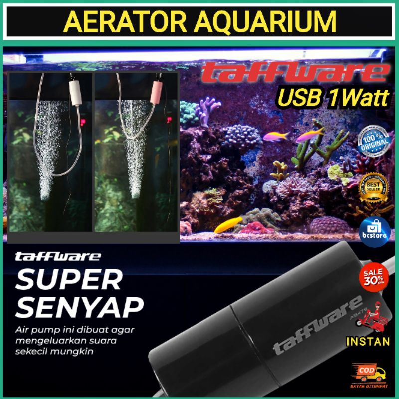 Jual Aerator Aquarium Silent USB 1W Fish Tank Oxygenator USB 1W - AB479 - TAFFWARE | Shopee ...
