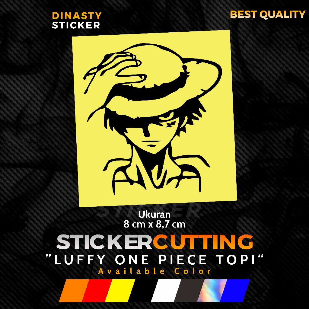 Jual STICKER STIKER CUTTING LUFFY ONE PIECE TOPI | Shopee Indonesia