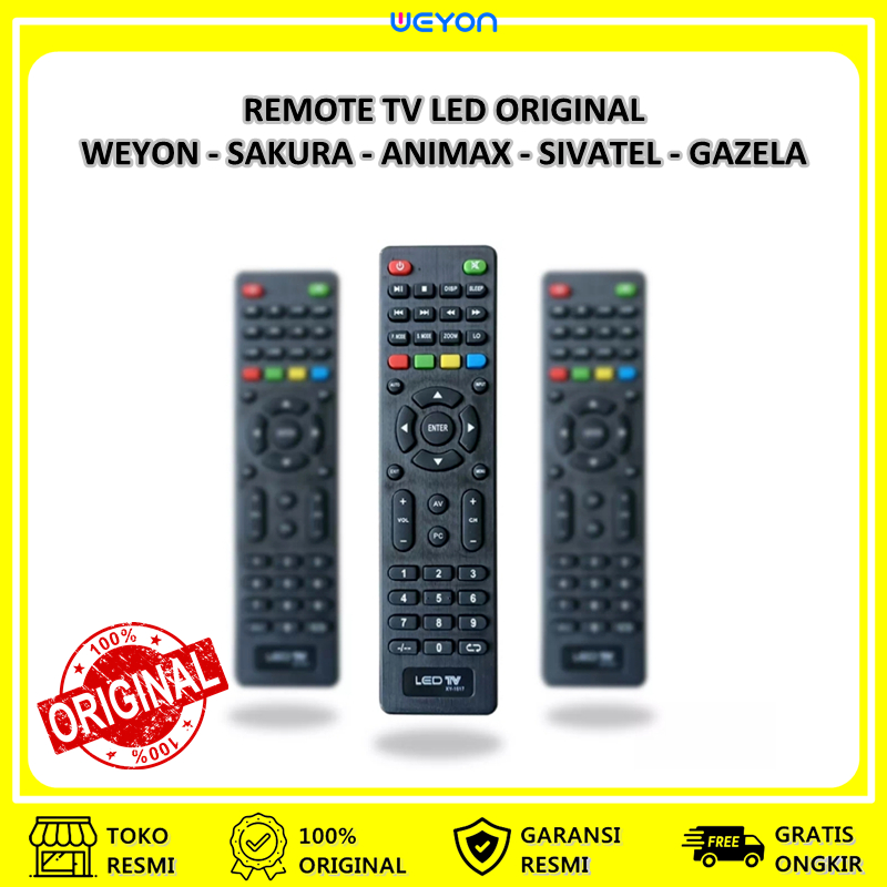 Jual Remote TV ORIGINAL Animax / Sakura / Sivatel / Gazela / Weyon ...