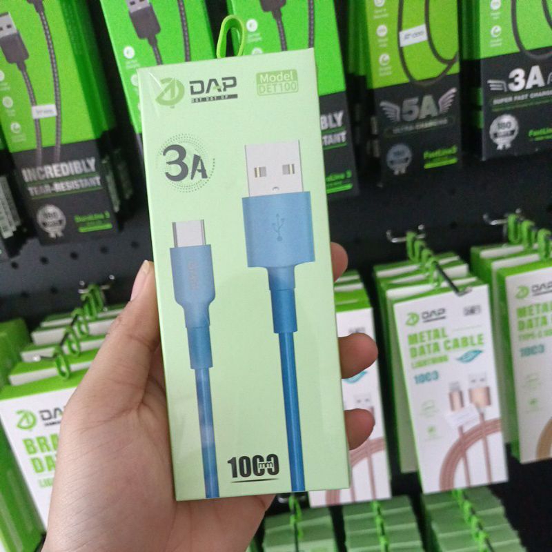 Jual kebl data DAP DET100 fast Charging 3A original | Shopee Indonesia
