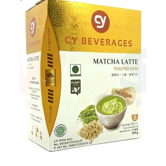Jual CY Beverages Matcha Latte Toasted Oats (30gr@8Sachet ) 240gr ...