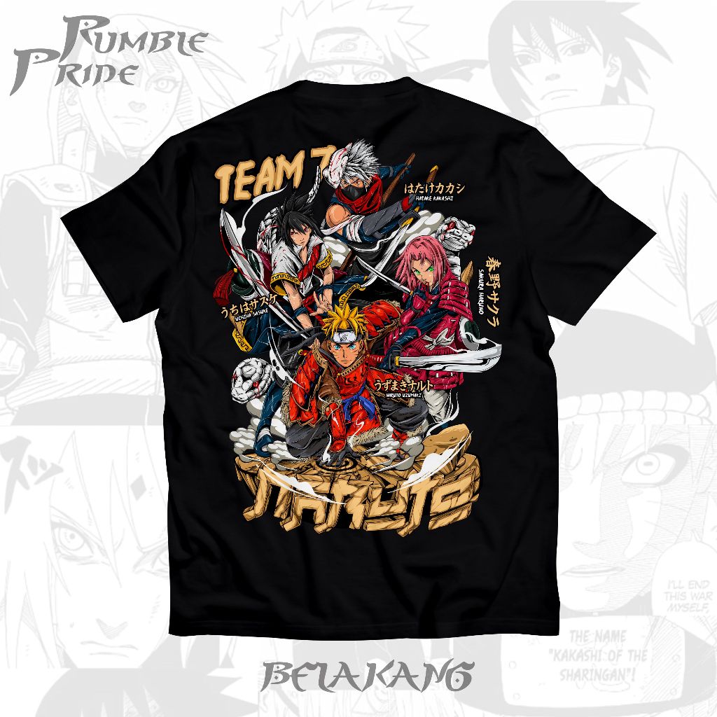 Jual TEAM 7 SHINOBI NARUTO SHIPPUDEN NU0056# Baju Anime Jepang | Kaos ...