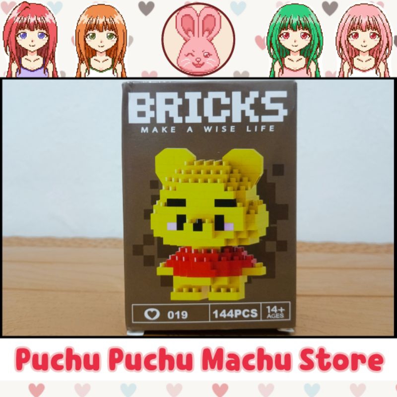 Jual Mainan BRICKS Building Block WINNIE THE POOH Make A Wise Life ...