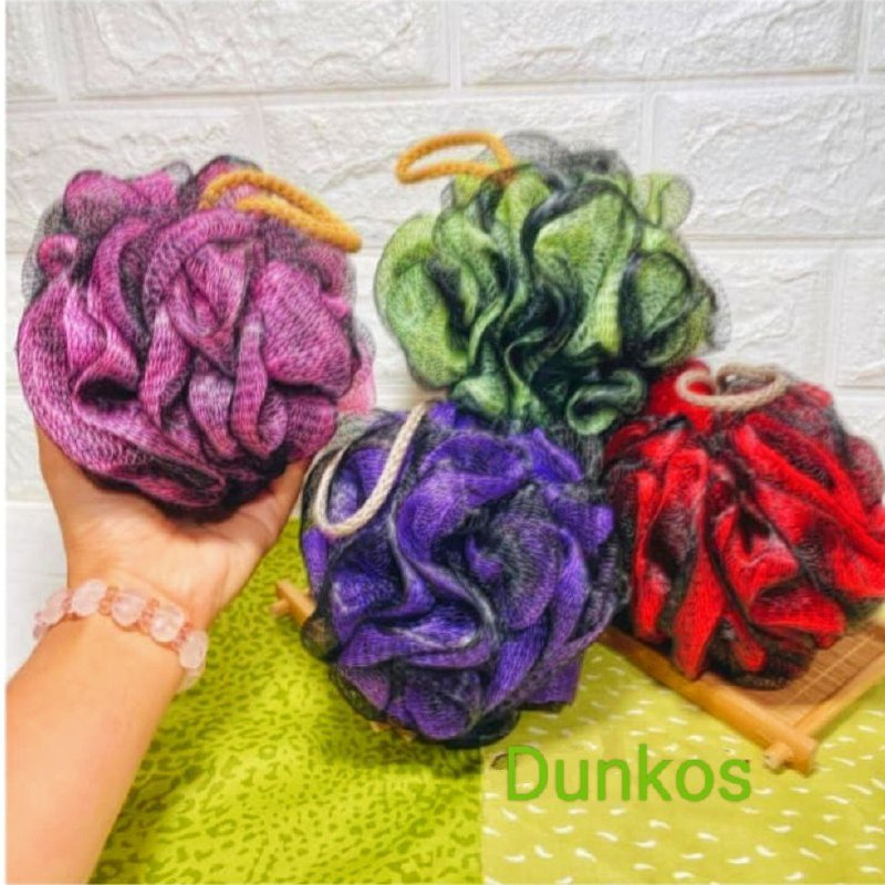Jual SPON SPONGE BATH PREMIUM / SHOWER PUFF JUMBO RAINBOW BLACK ...