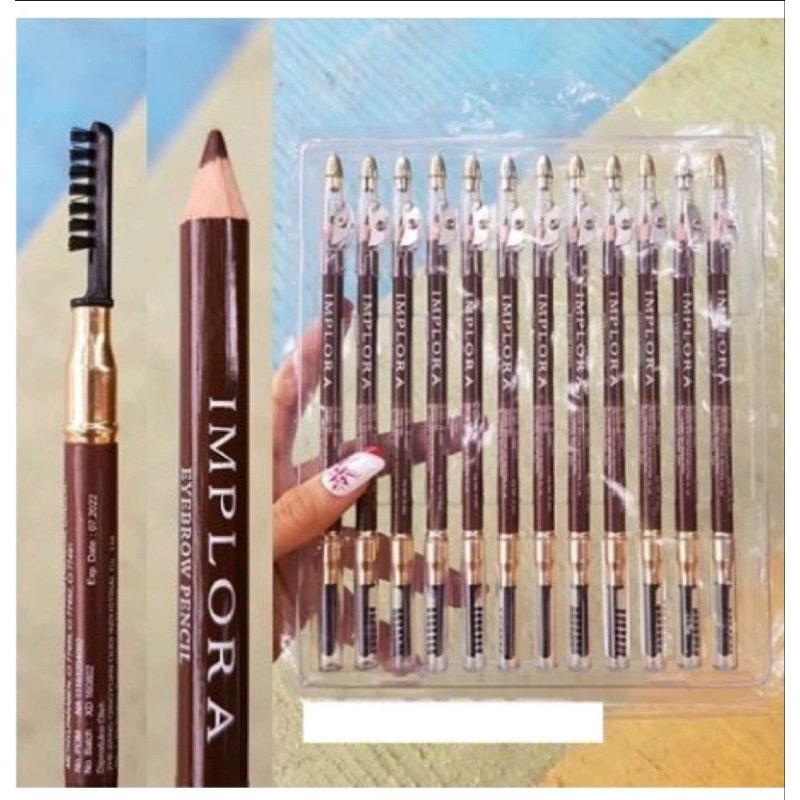 Jual IMPLORA Eye Brow Pencil 2 IN 1 | Shopee Indonesia