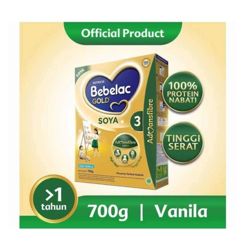 Jual Bebelac Gold Soya 3 Vanila 700gr Box (per Pcs) | Shopee Indonesia