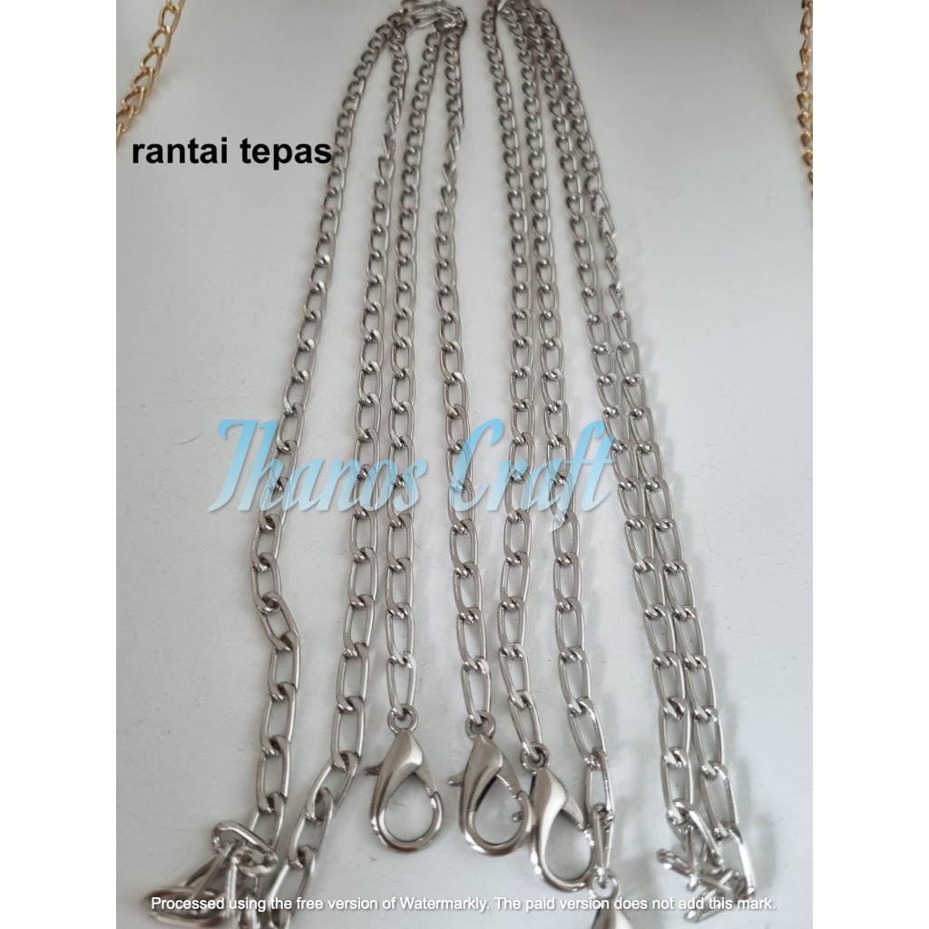 Jual tali rantai tas & dompet 1,2mm dan tali rantai tepas pipih kecil ...