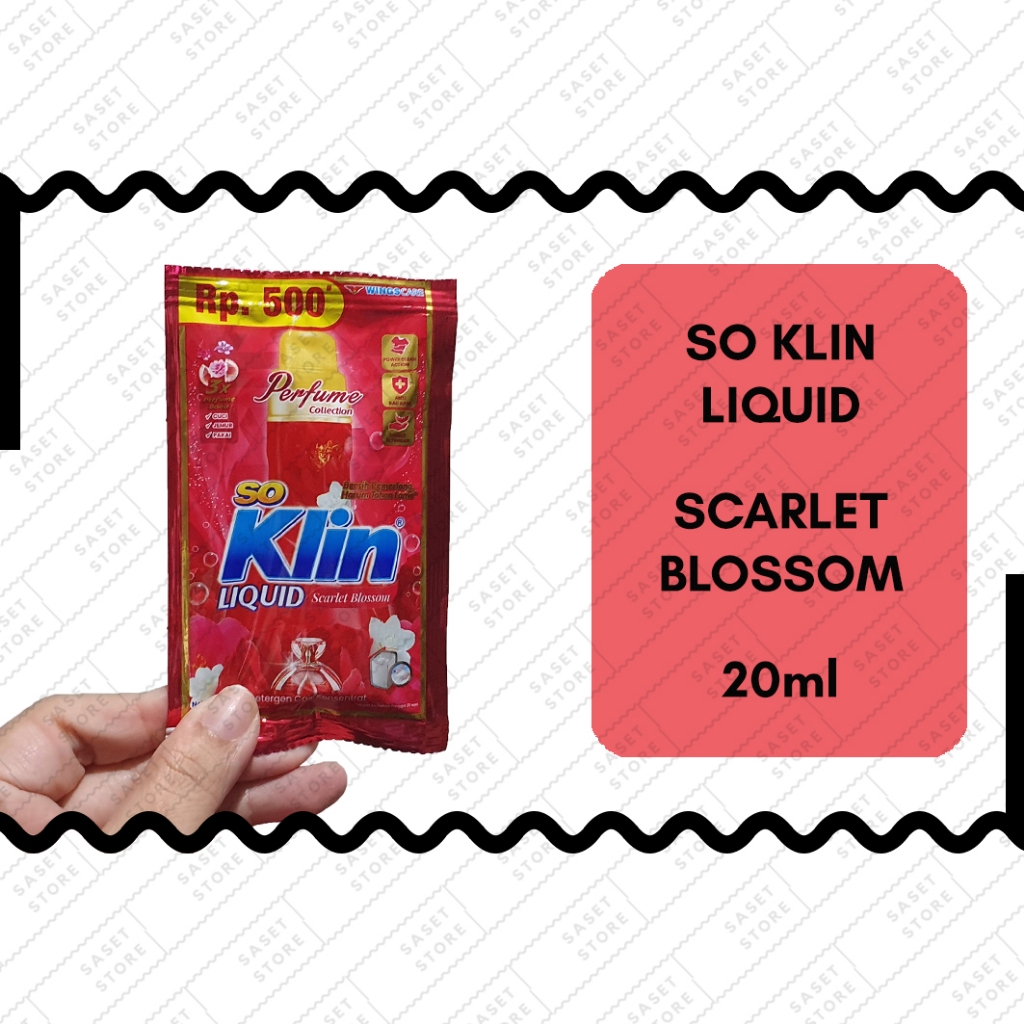 Jual So Klin Liquid Scarlet Blossom Perfume 20ml Sachet Deterjen ...