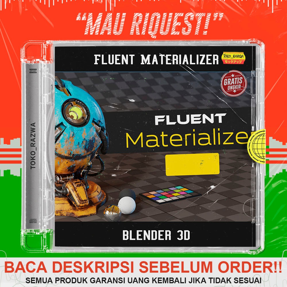 Jual Blender 3D - Fluent - Materializer - Material Tool Suite - 130725 | Shopee Indonesia