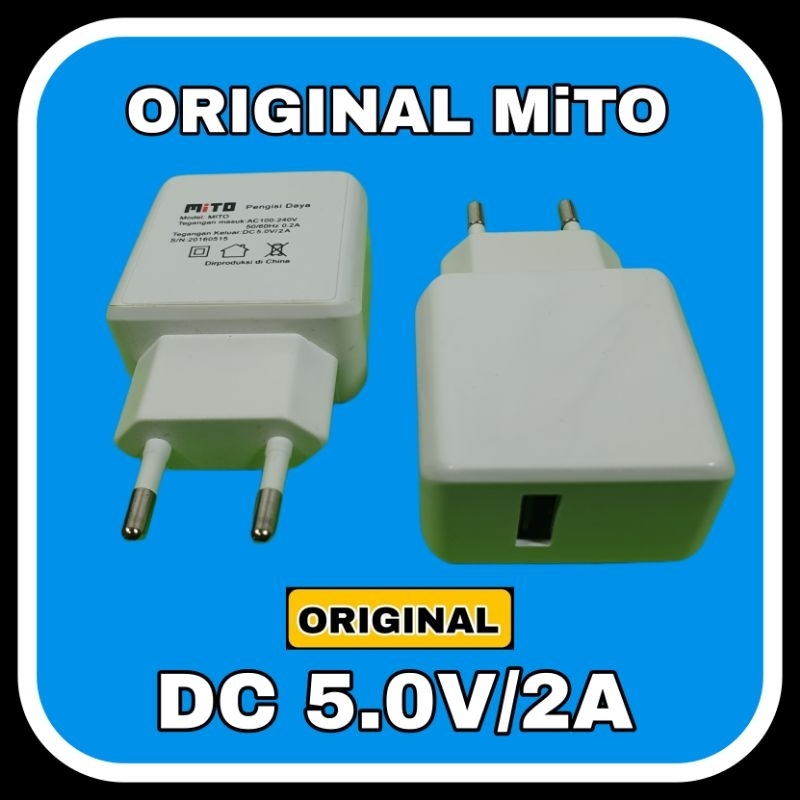 Jual kepala charger adaptor usb cas 5v 2 amper original bawaan miito ...