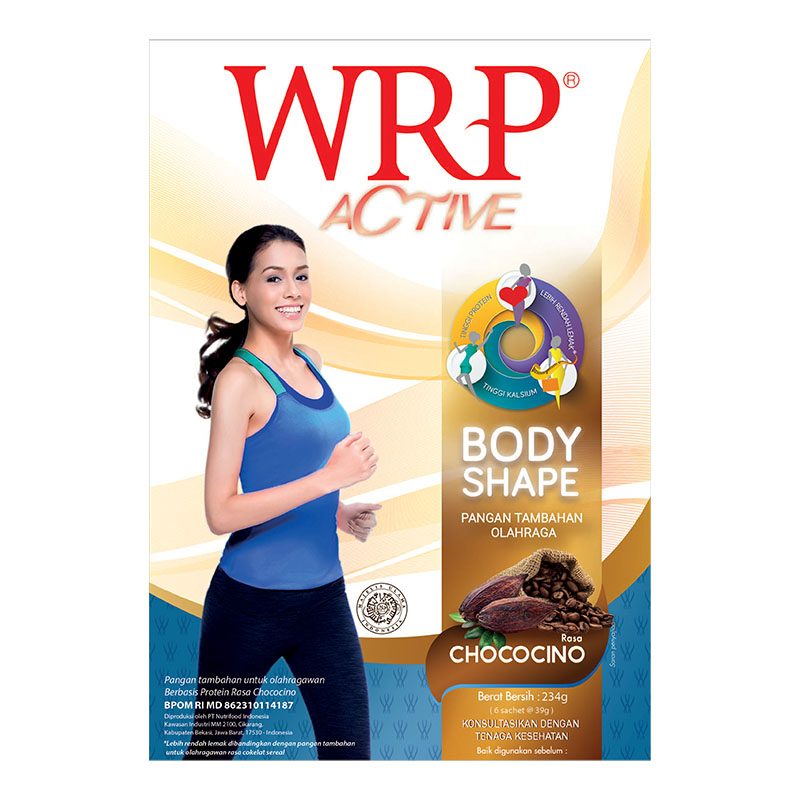 Jual WRP Active Body Shape Minuman Tinggi Protein & Kalsium Chococino ...
