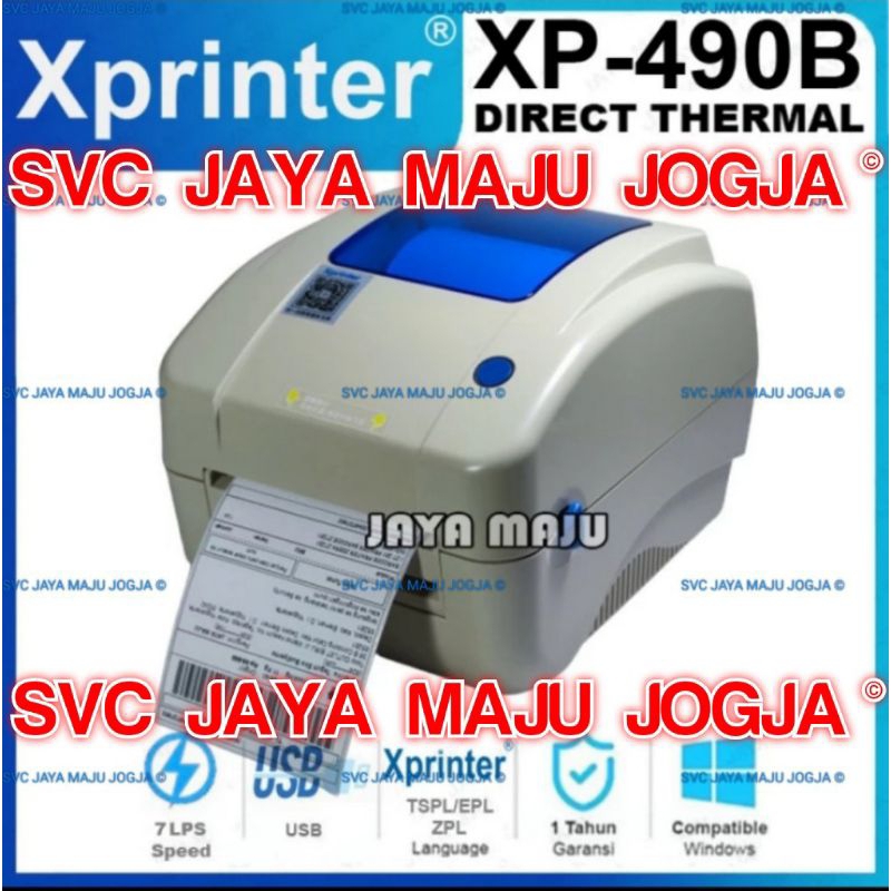Jual XPRINTER XP 490 B - USB - 203 DPI - SPEED 177 MM/S || BARCODE PRINTER - SINGLE METHOD ...