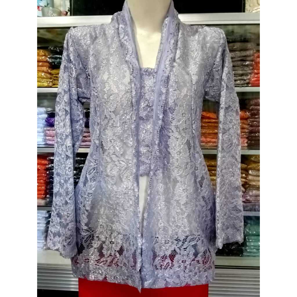 Jual Kebaya modern kutubaru brokat bali wanita lengan panjang terbaru ...