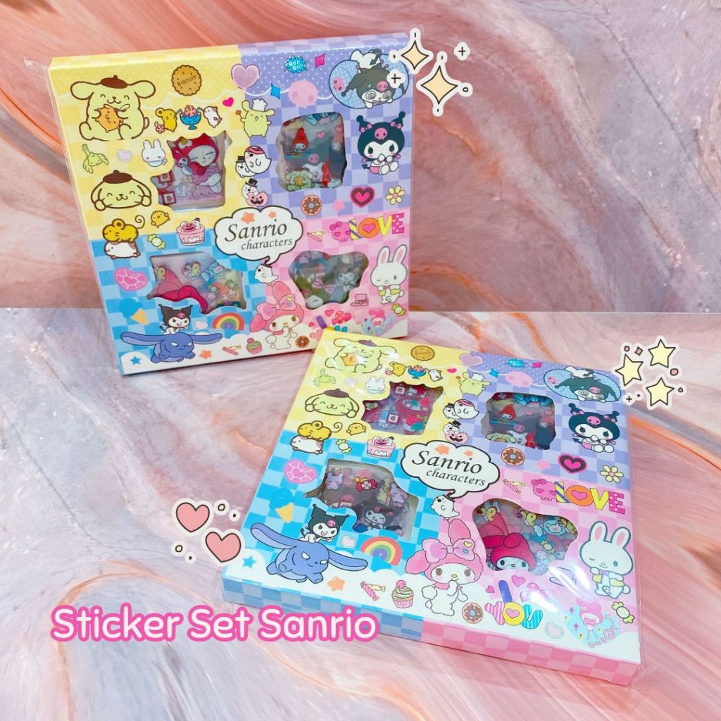 Jual Sticker Set Sanrio Isi 100pcs Lembar Sticker Isi Banyak dan ...