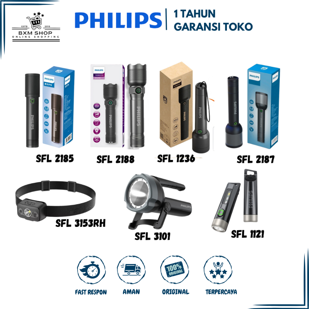 Jual Philips Senter Gunung LED Super Terang / Senter LED Super Terang ...