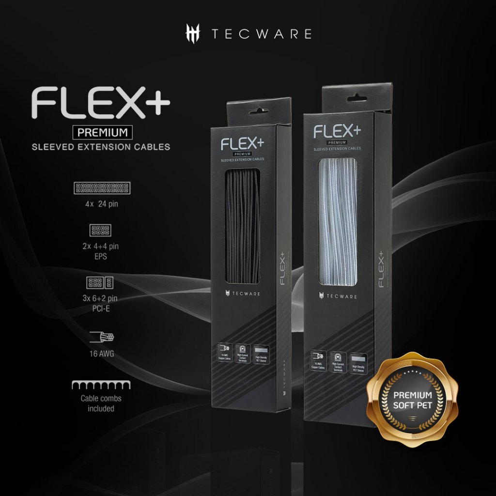 Jual TECWARE FLEX PLUS PREMIUM PSU Extension Set (6pcs Power Supply ...