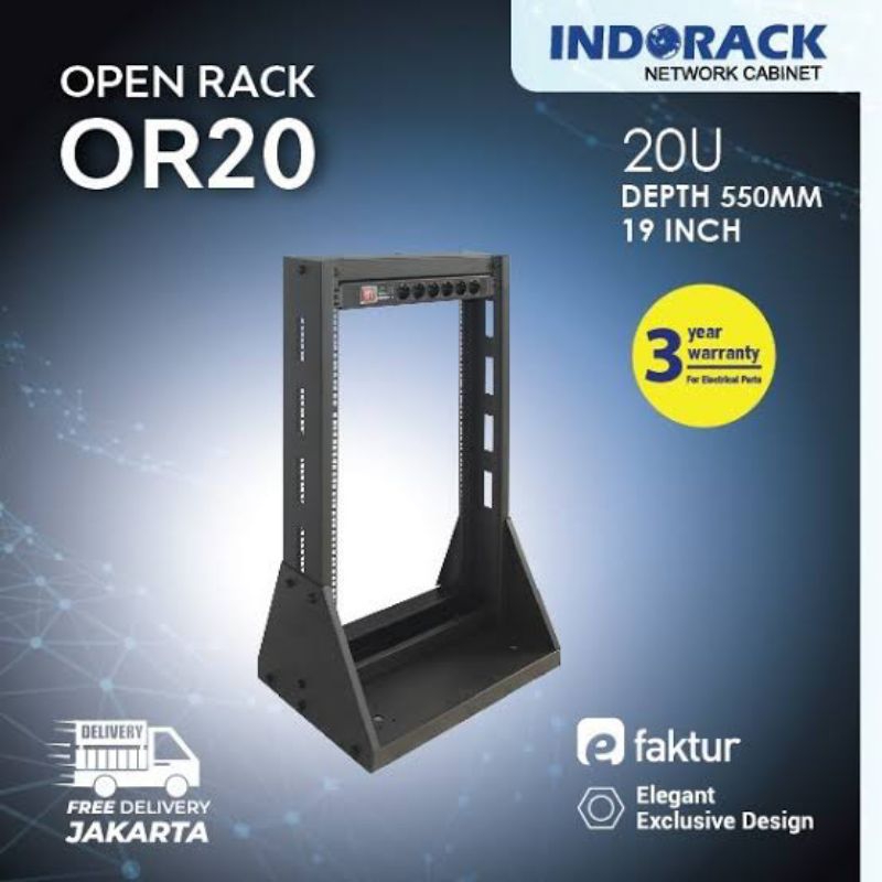 Jual rack server Open Rack 19"inc type OR20 Merk indorack garansi resmi ...