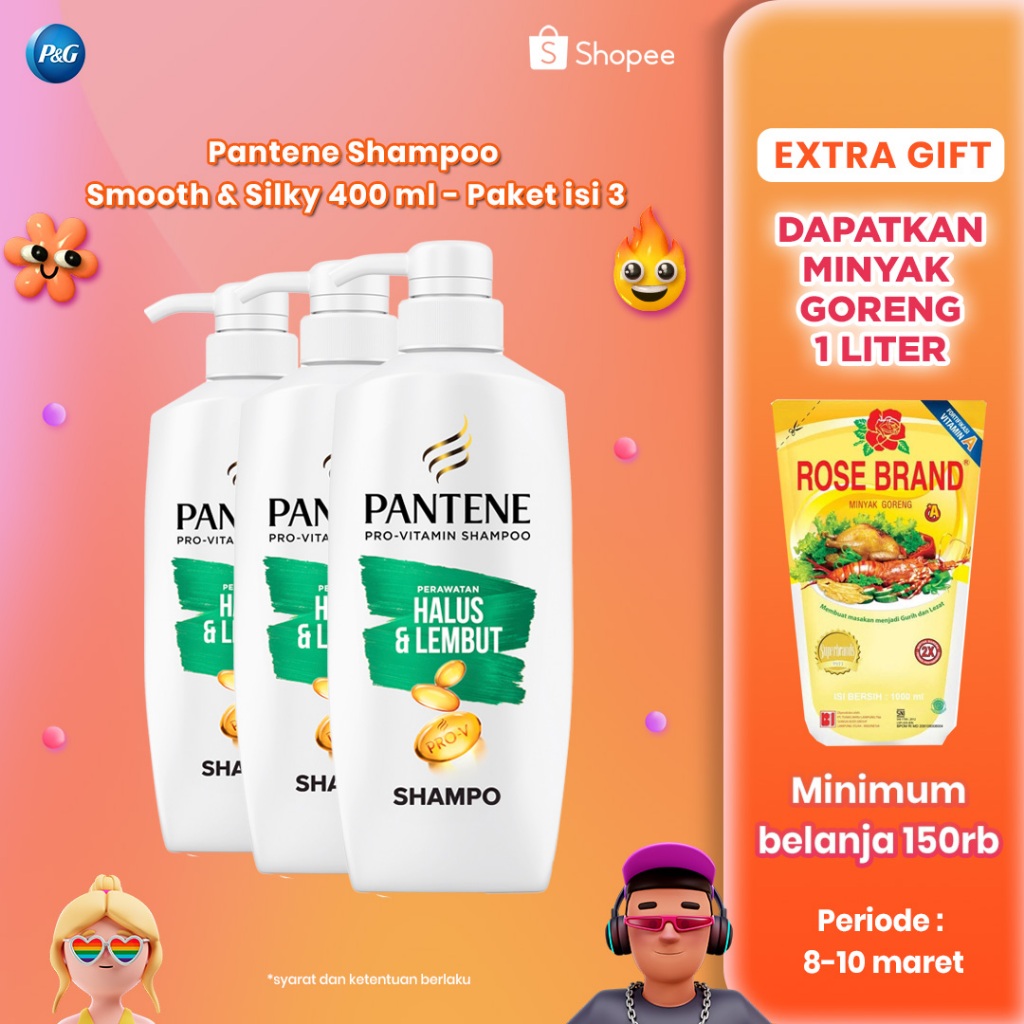 Jual Pantene Sampo Halus dan Lembut Anti Lepek Pro-V Perawatan Rambut ...