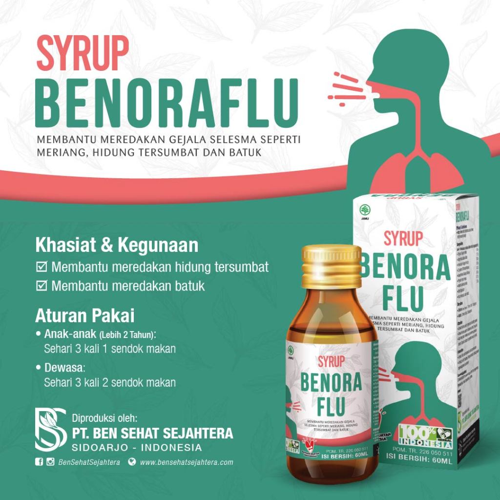 Jual Benoraflu 60ml Membantu Meredakan Hidung Tersumbat dan Batuk ...