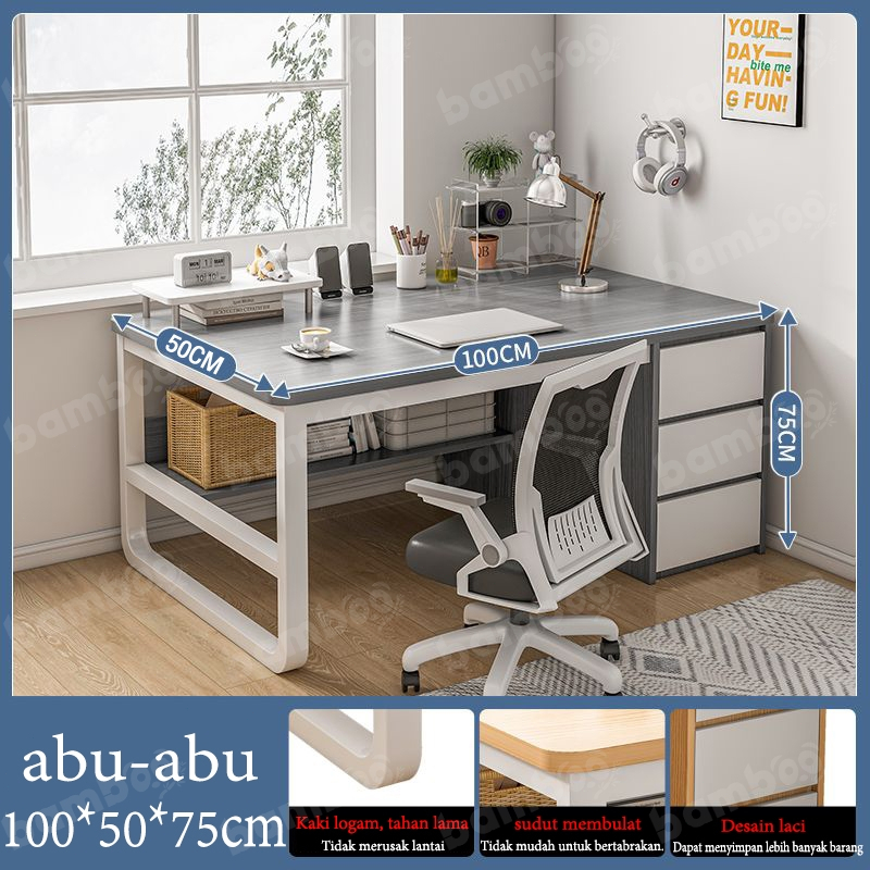 Jual Meja Kantor Dengan Laci 140cm meja belajar Meja komputer Meja ...