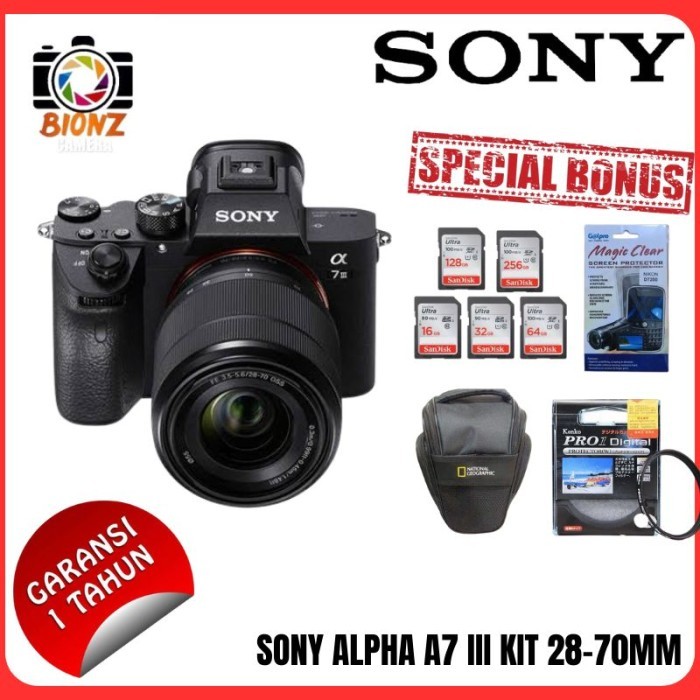 Jual SONY A7 III KIT 28 70MM / SONY A7 MARK III KIT 28 70MM MIRORLESS ...