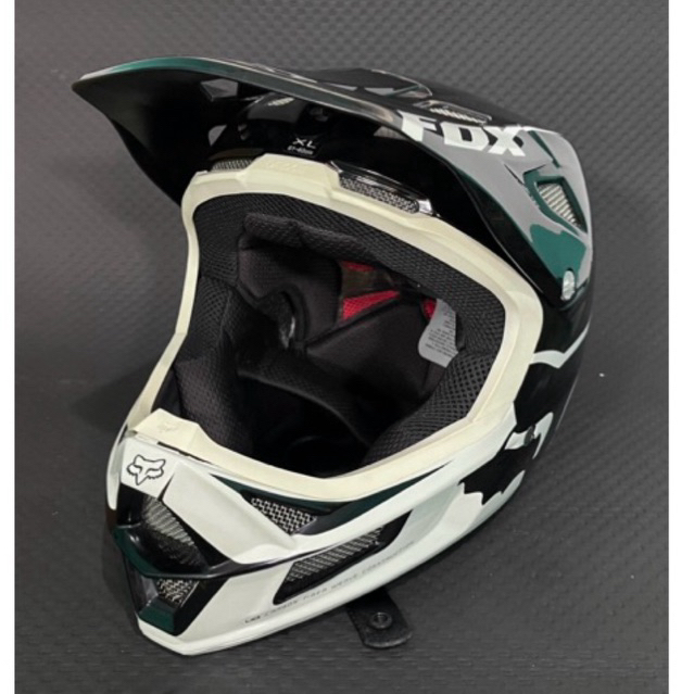 Jual HELM FOX RAMPAGE PRO CARBON BLACK WHITE SIZE XL EX DISPLAY ...