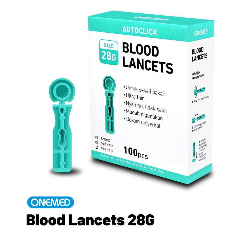 Jual Blood Lancet OneMed 28G / 26G Lancet Onemed | Shopee Indonesia