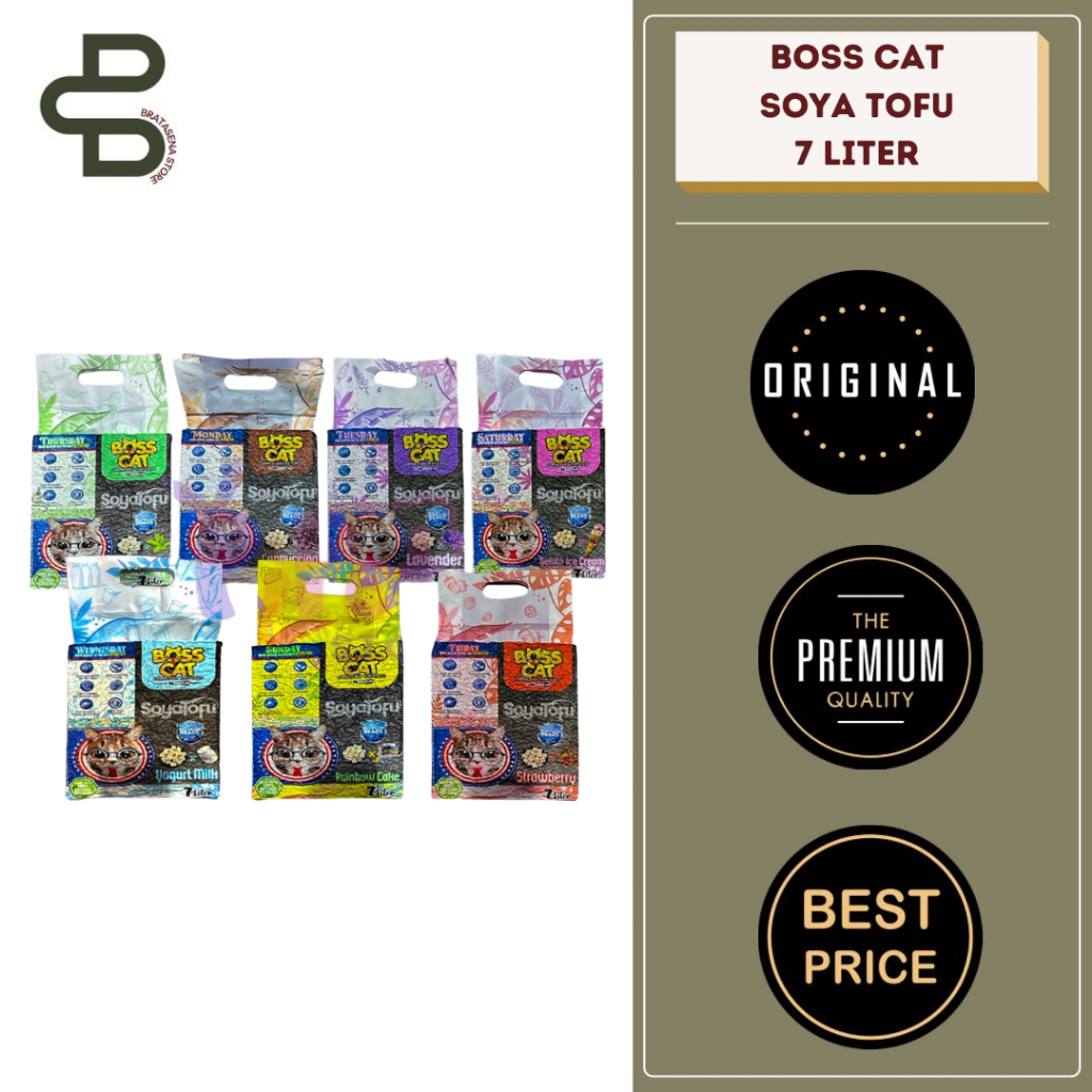 Jual BOSS CAT SOYA TOFU CAT LITTER 7 LITER // PASIR KUCING | Shopee ...