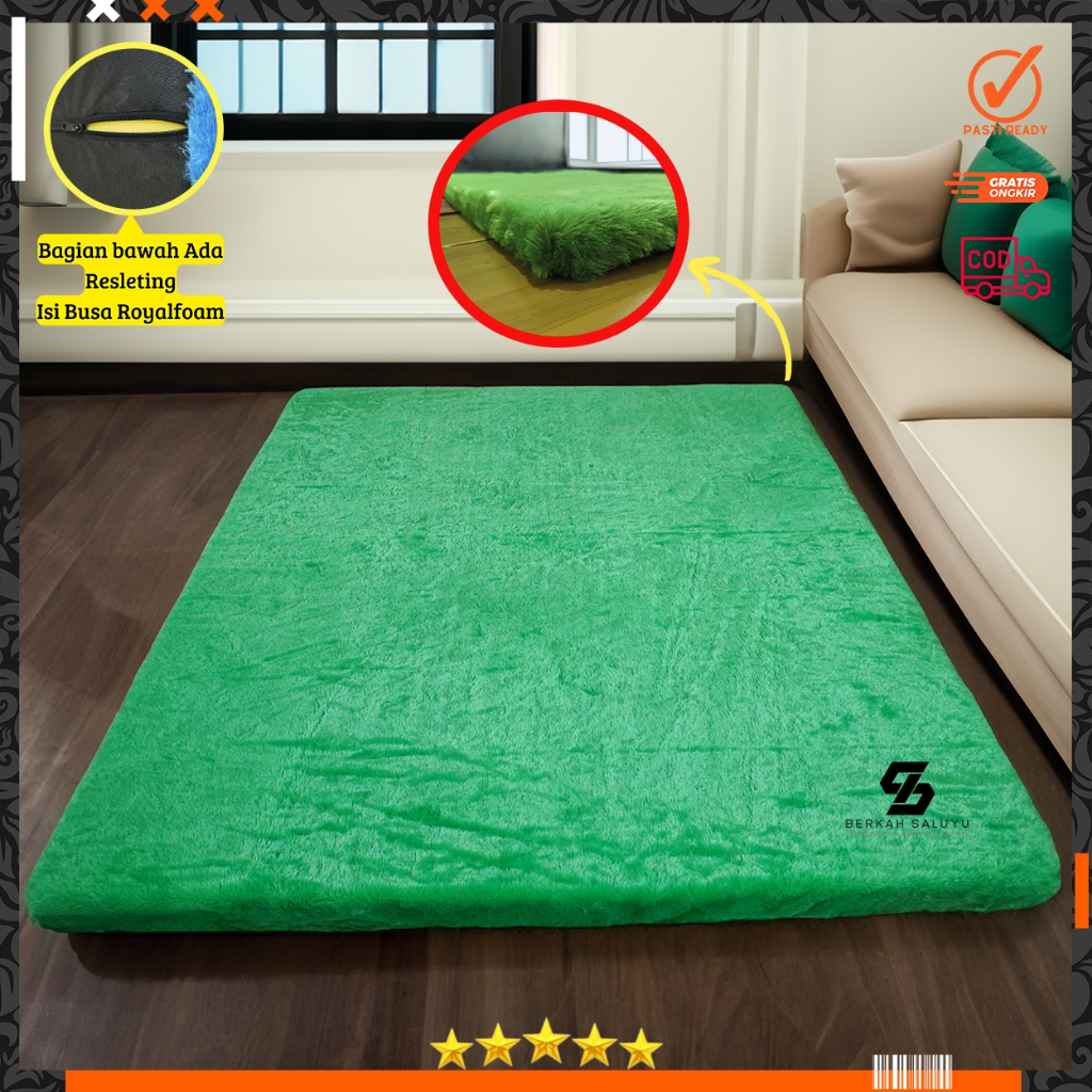 Jual Karpet Bulu Rasfur empuk 150x100x3.5cm busa non anti slip SPB ...