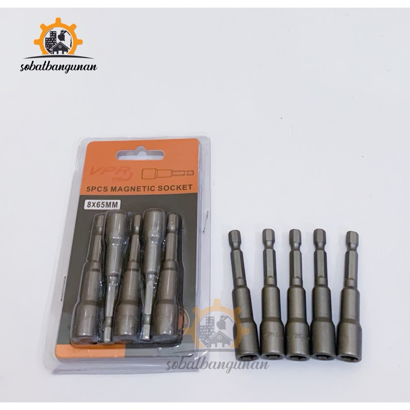 Jual Mata Bor Roofing Magnet 8mm x L65mm merk VPR / Kunci Baut Roofing / Magnetic Nut Setter 8mm ...