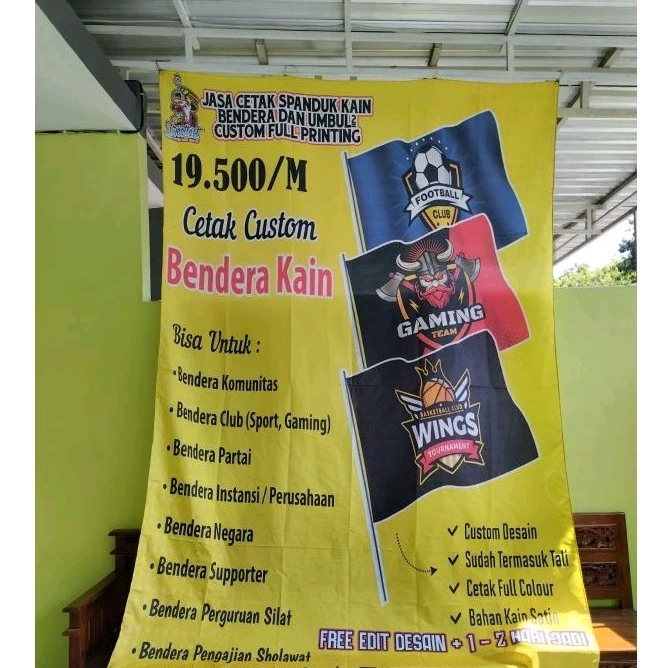 Jual FLAG 300x400cm + PUSAT PERCETAKAN BENDERA PRINTING CUSTOM, JASA ...