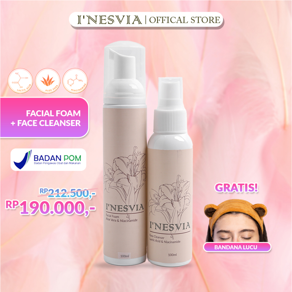 Jual Inesvia Bundling - Facial Foam dan Face Cleanser | Shopee Indonesia