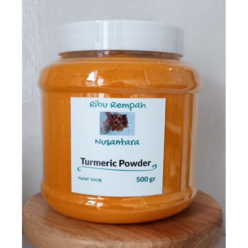 Jual 500gr Kunyit Bubuk / Turmeric Powder Pure 100% kemasan Toples ...