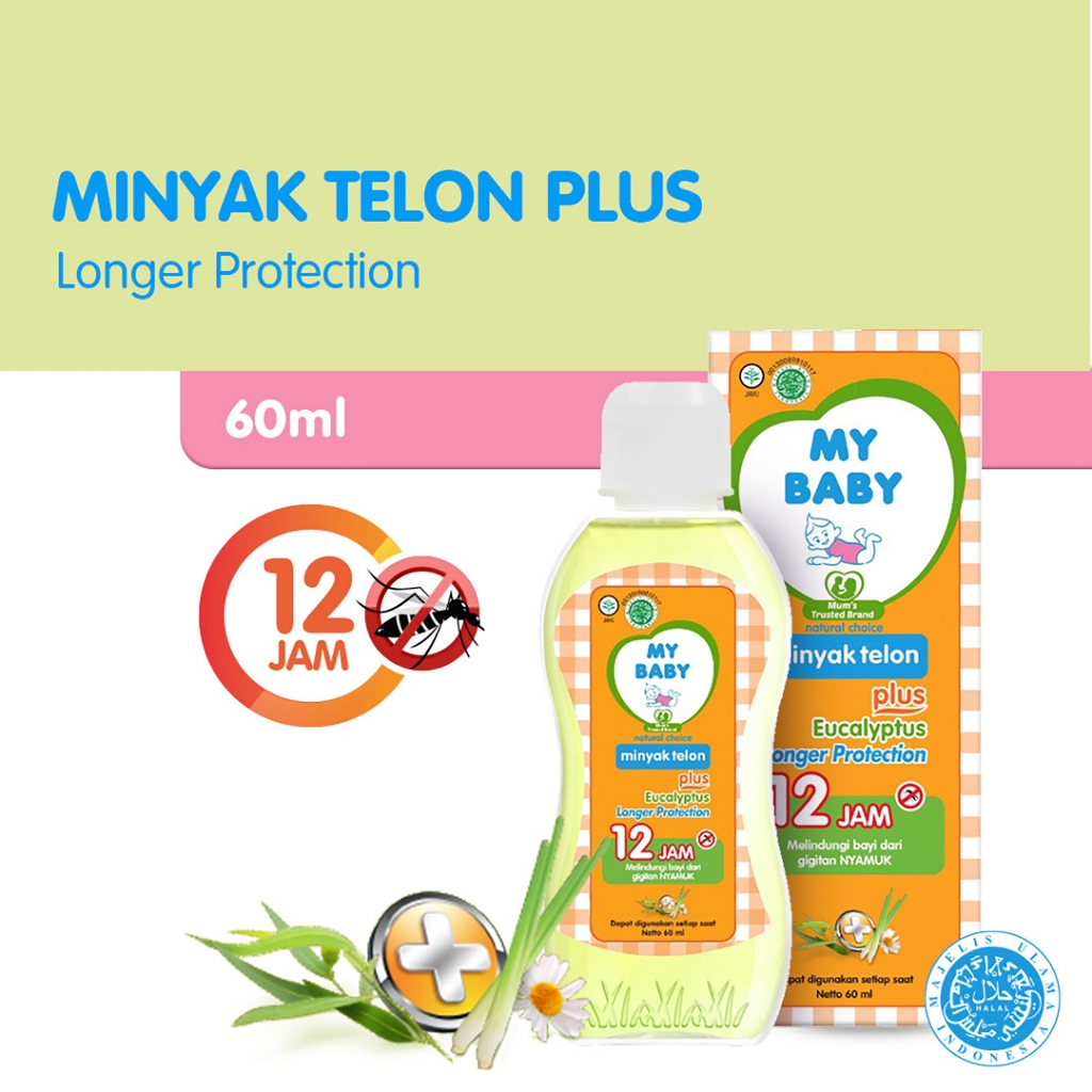 Jual Minyak Telon My Baby Longer Protection 60ml Melindungi Dari Nyamuk ...