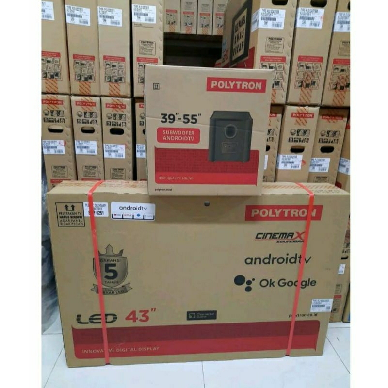 Jual LED TV 43" ANDROID POLYTRON 43BAG9953 | Shopee Indonesia