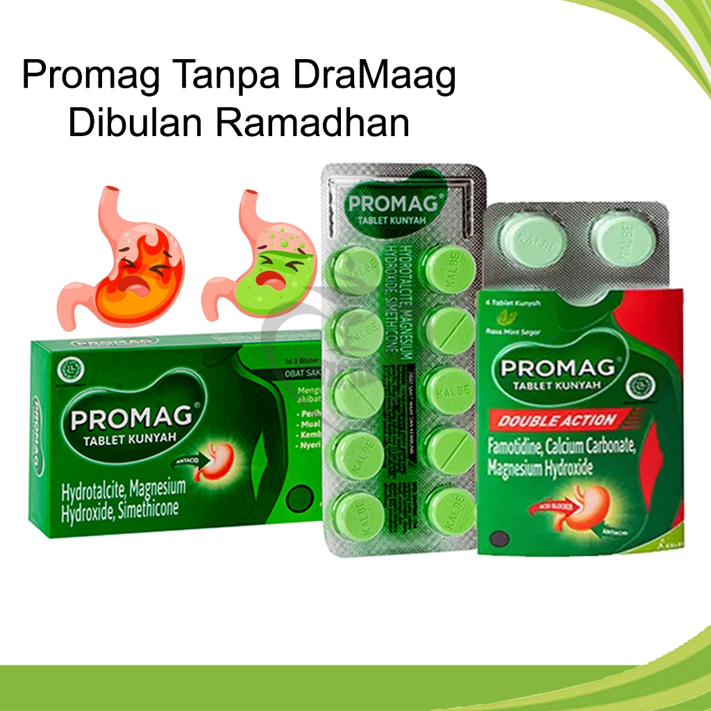 Jual PROMAG TABLET OBAT MAAG Antasida Double Action Obat Kembung dan ...