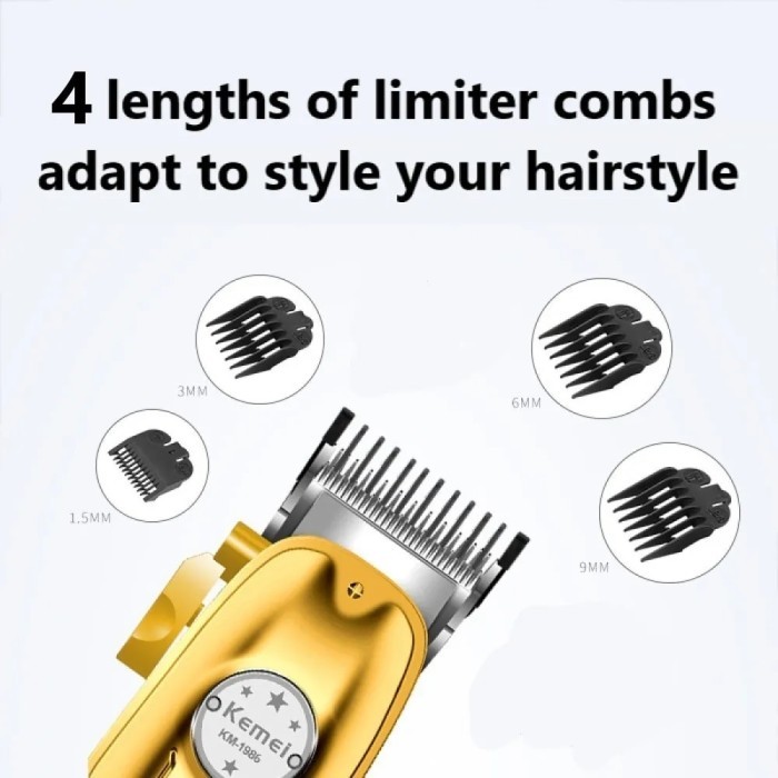 Jual KEMEI KM-1986 Professional Electric Hair Clipper Alat Cukur Rambut - Gold | Shopee Indonesia