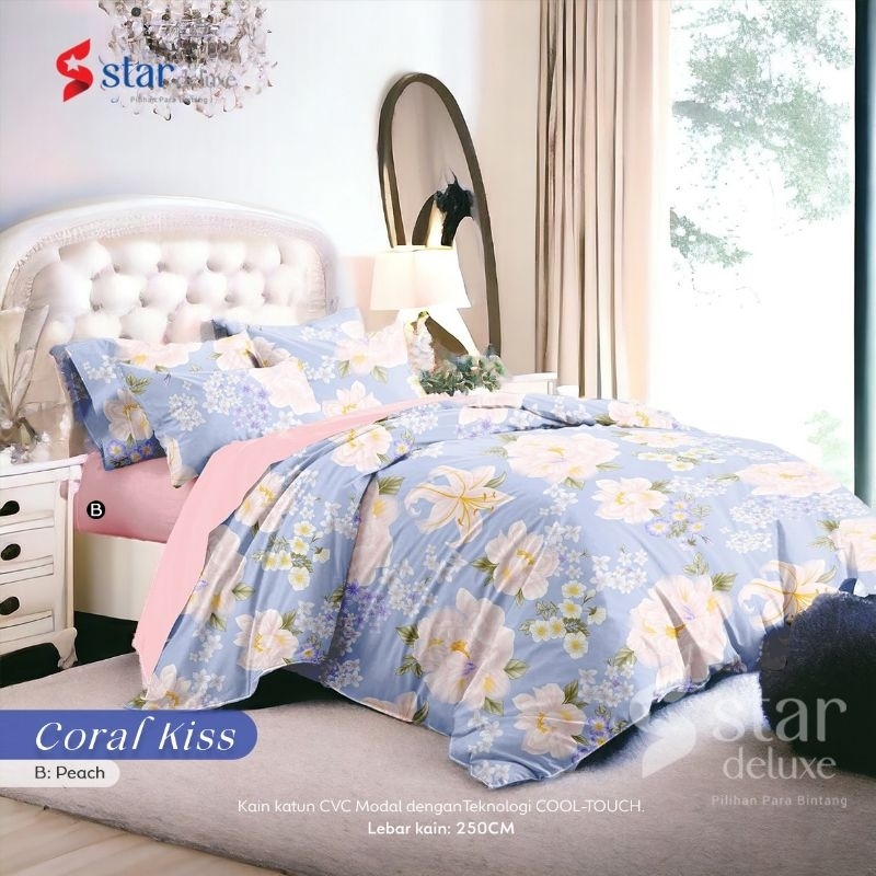 Jual Sprei Katun Lokal Motif Coral Kiss By Bahan Katun Star,Sprei ...