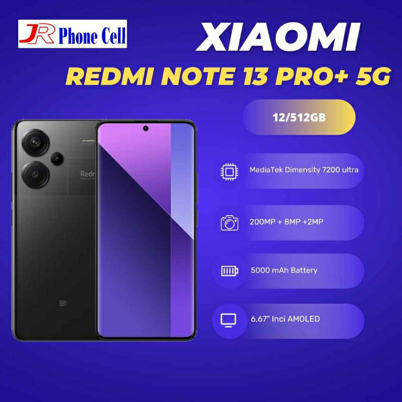 Jual XIAOMI REDMI NOTE 13 PRO + 5G RAM 12/512GB GARANSI RESMI | Shopee ...