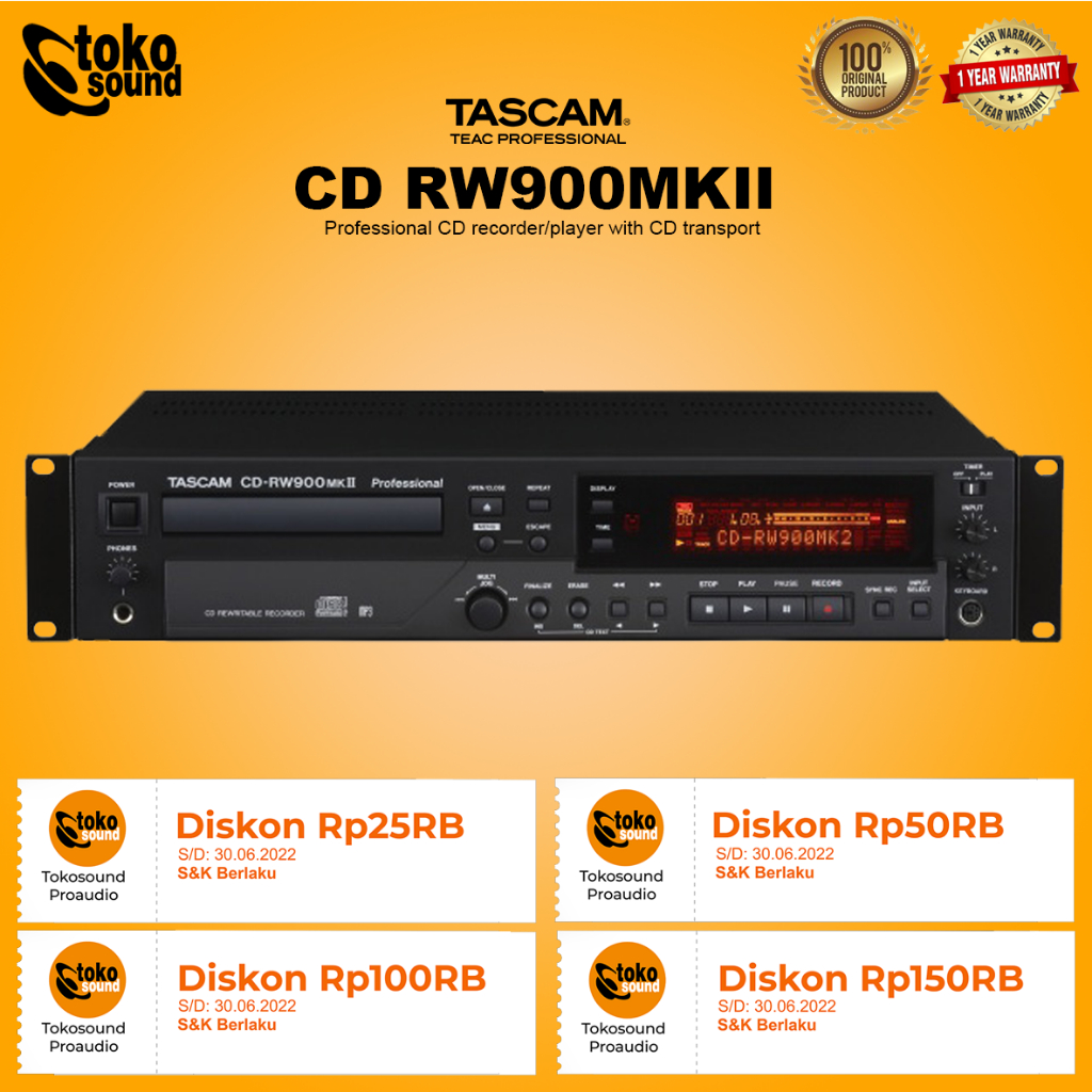 Jual Tascam CD-RW900 MKII (CD Rewritable Recorder/Player) | Shopee ...