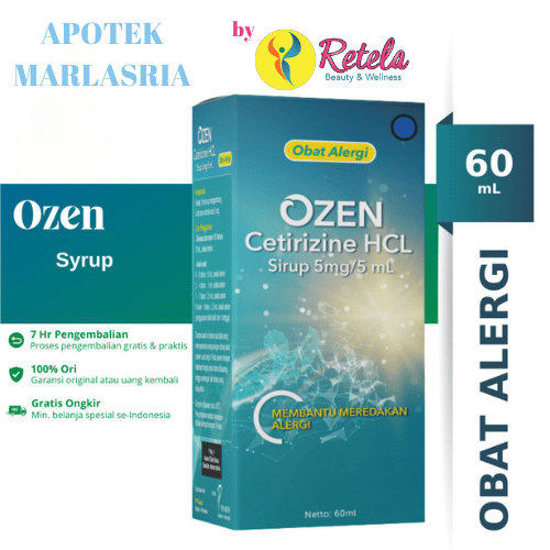 Jual OZEN 5MG SYRUP 60ML /Cetirizine/ Membantu meredakan alergi ...