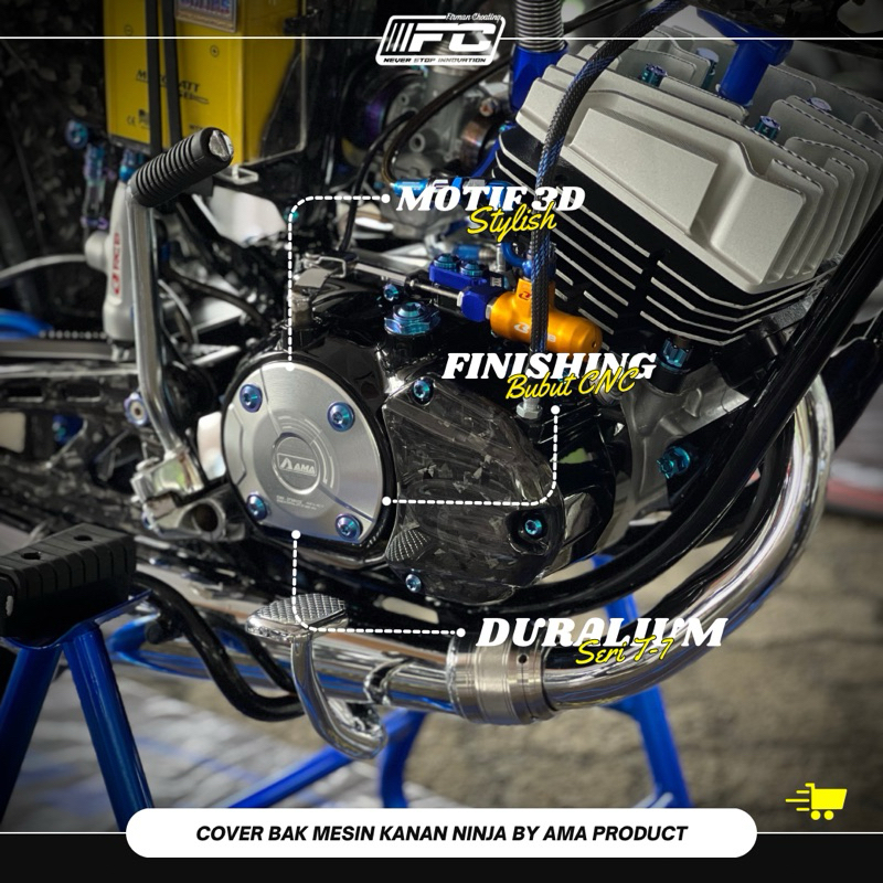Jual COVER BAK MESIN NINJA BAGIAN KANAN DURALIUM CUSTOM CNC BY AMA ...
