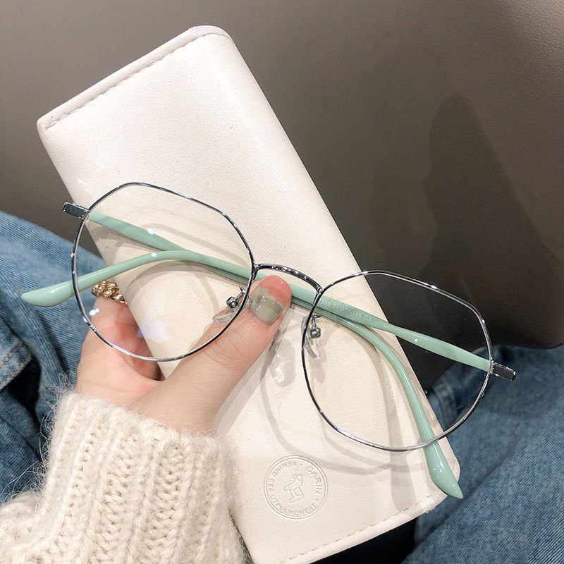 Jual Kacamata Hitam Anti Blue Light Anti Radiasi Blue Ray Gaya Korea Bahan Metal Bentuk Bulat ...