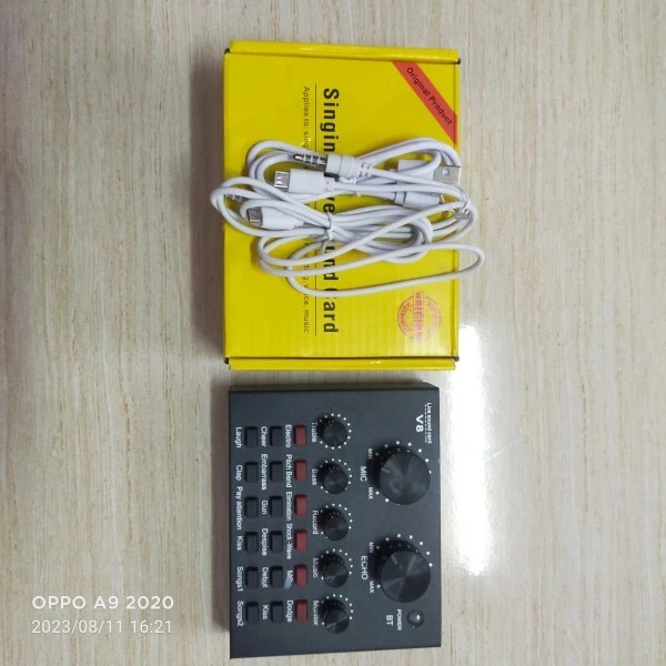 Jual Sound Card V8 Mixer External Soundcard V8 USB Audio Live Broadcast ...