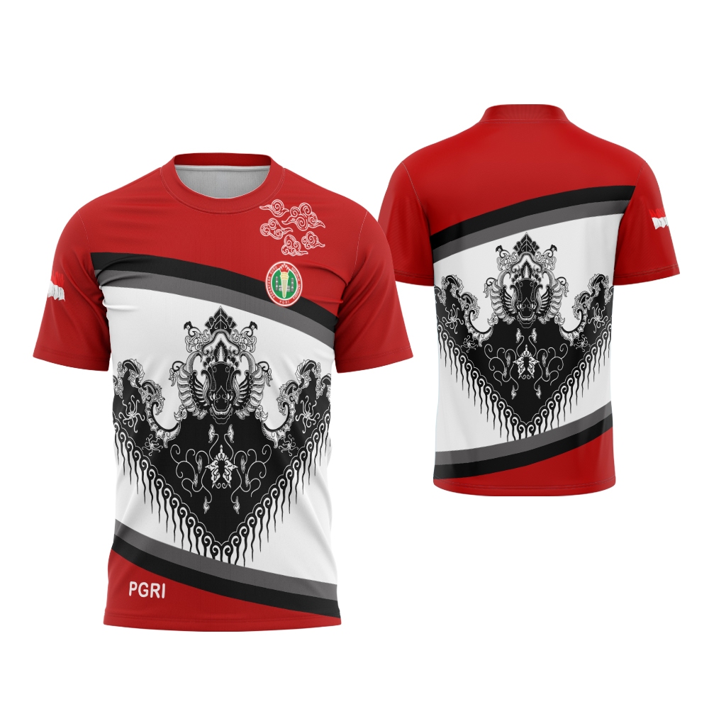 Jual Baju PGRI Pria Kaos Jersey Olahraga / Kaos Pria Motif Batik PGROI ...