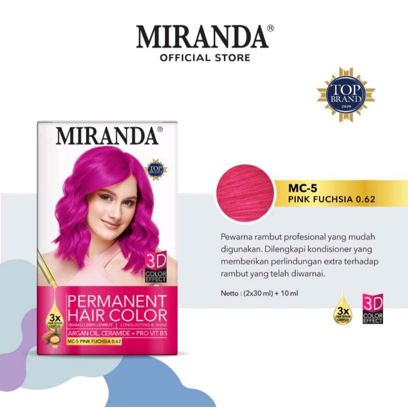 Jual MIRANDA hair color premium 30gr|pewarna rambut | Shopee Indonesia