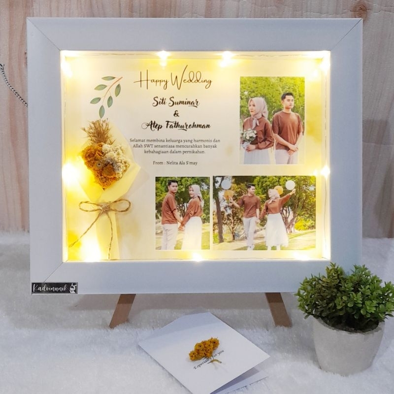 Jual flower in frame 8r 20x25 | edelweis in frame | buket edelweis ...