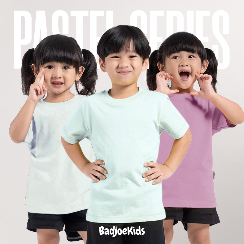 Jual BIKINBADJOE Kaos Polos Anak - Warna Pastel Series 2 Baju Anak Unisex Cotton Combed 30S ...