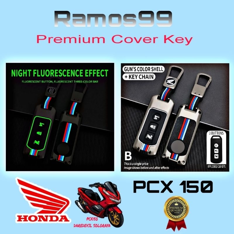 Jual Honda PCX ADV 150 Sarung Kunci Motor Case Key Titanium 3 Tombol ...