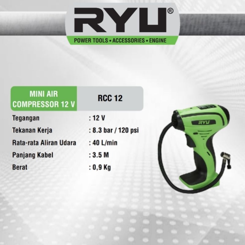 Jual RYU AIR MINI COMPRESSOR 12V / KOMPRESOR MINI / KOMPRESOR KECIL ...